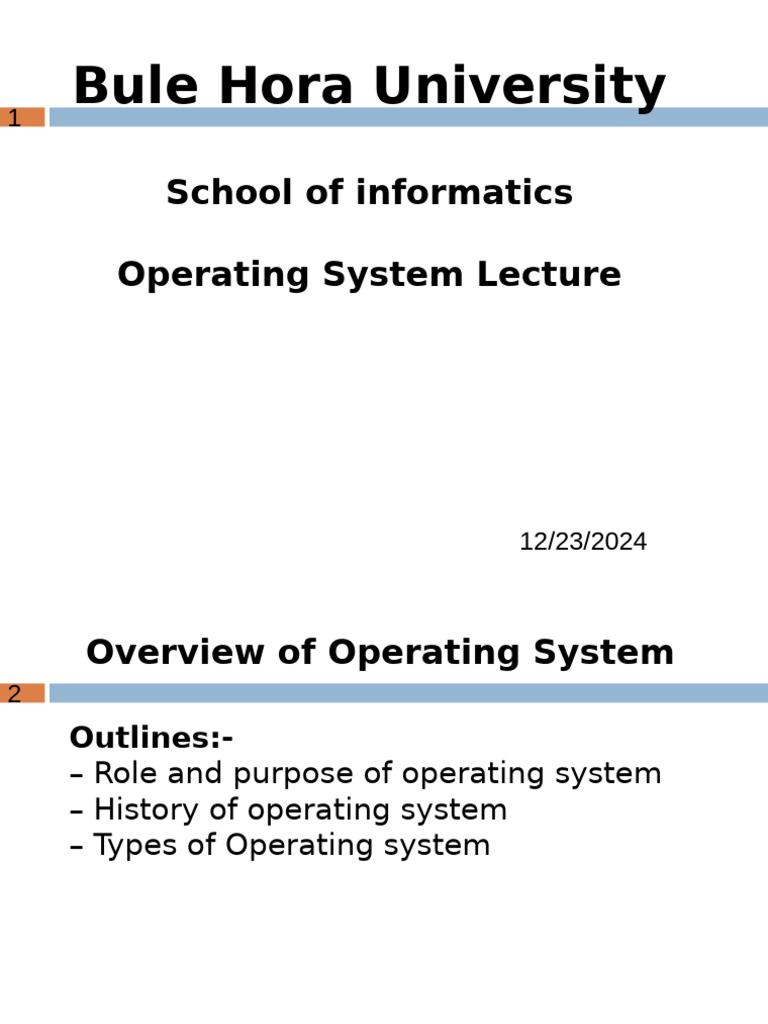 CH-1Introduction To OS | PDF | Operating System | Programming