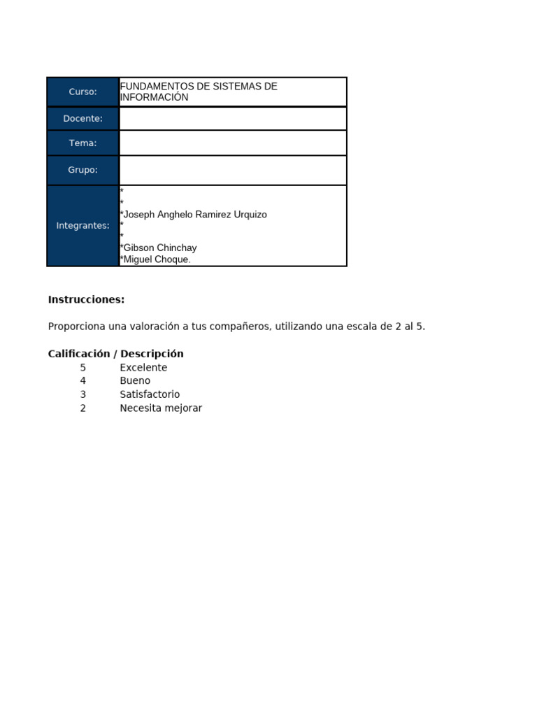 Cuadro de Doble Entrada-Actividad Grupal | PDF | Aprendizaje
