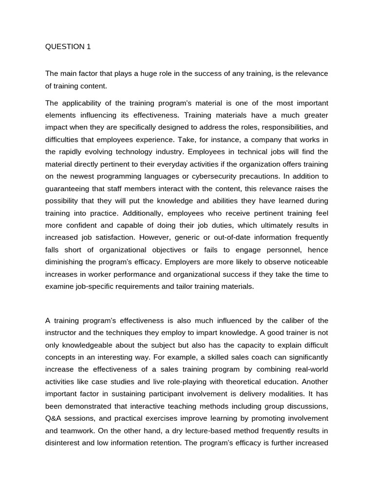 TRAINING AND DEVP 1 | PDF | Learning | Mentorship