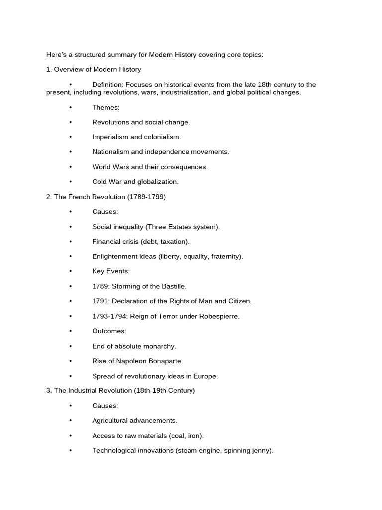 Modern history | PDF | Imperialism | Cold War