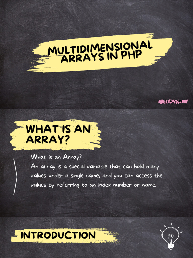PHP Multidimensional Arrays Guide | PDF