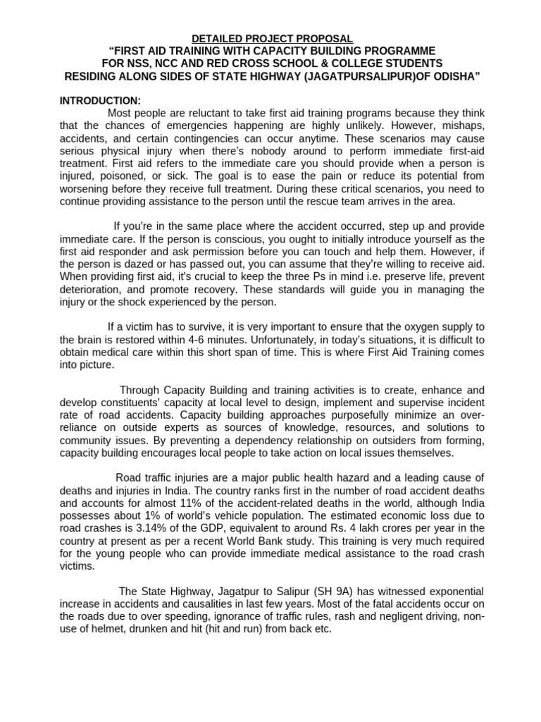 "First Aid Training With Capacity Building Programme For NSS, NCC and Red Cross School & College ...