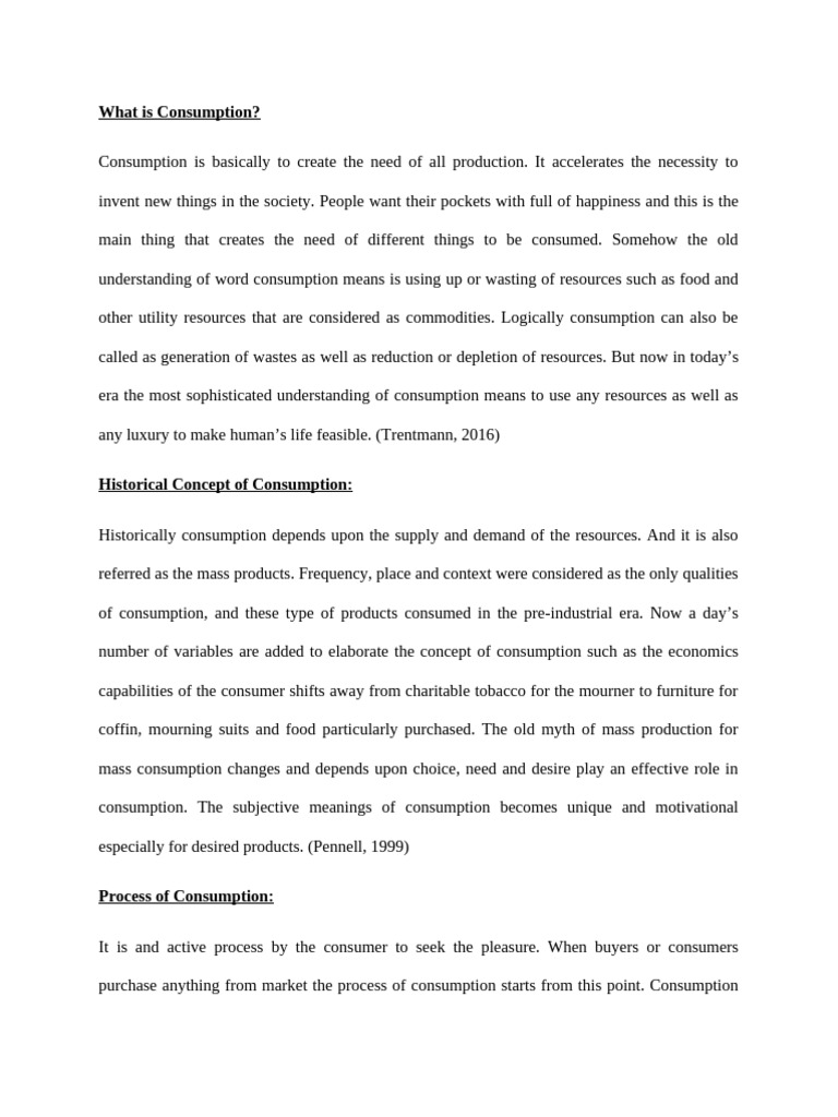 Consumption Ist Assignment | PDF | Consumerism | Consumption (Economics)