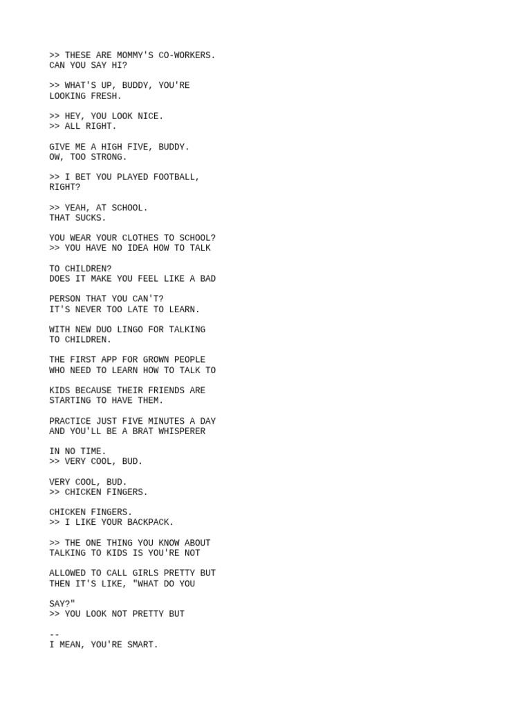 (English) Duolingo For Talking To Children - SNL (DownSub - Com) | PDF