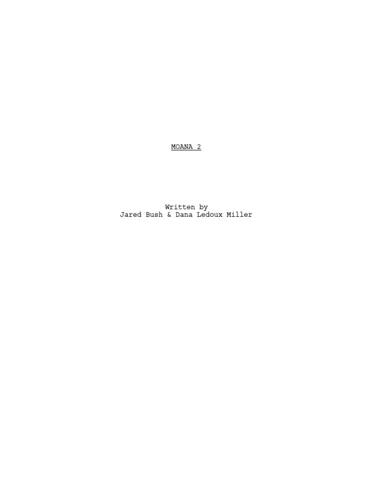 Script Example (Film) Moana 2 | PDF | Moana (2016 Film) | Maui