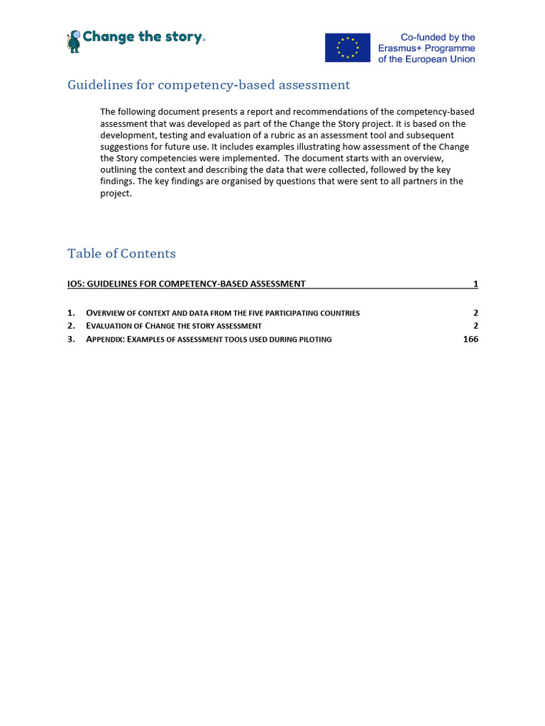 Guideline Report For Competency-Based Assessment | PDF | Educational ...