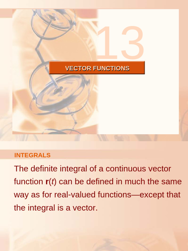 Integration of Vector Value Function | PDF