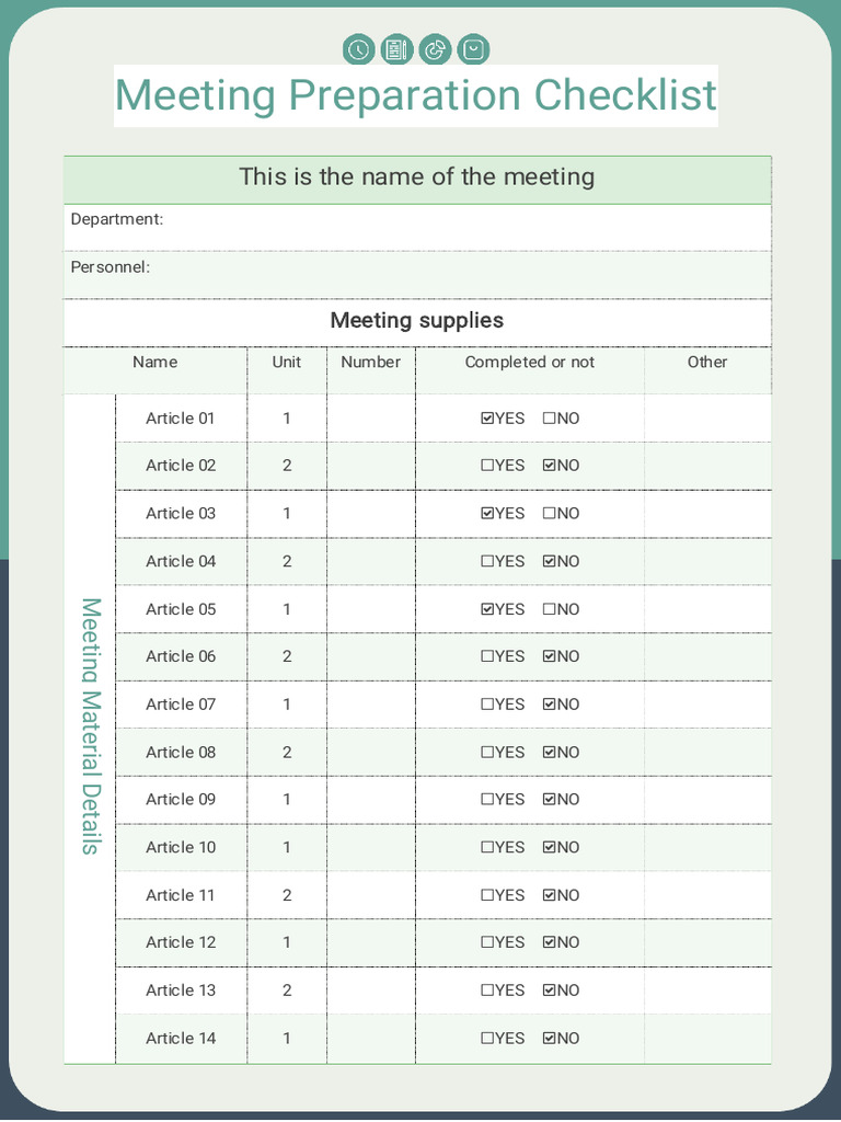 Meeting Preparation checklist-WPS Office | PDF