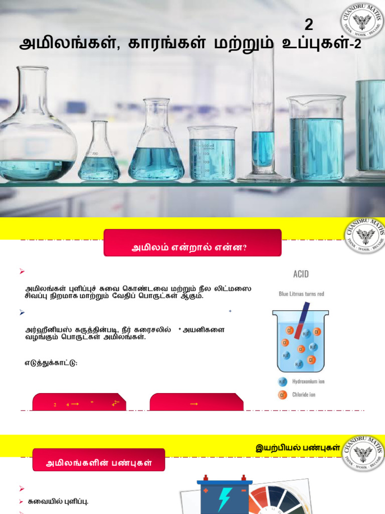Acids, Bases and Salts-: Chandru Maths | PDF