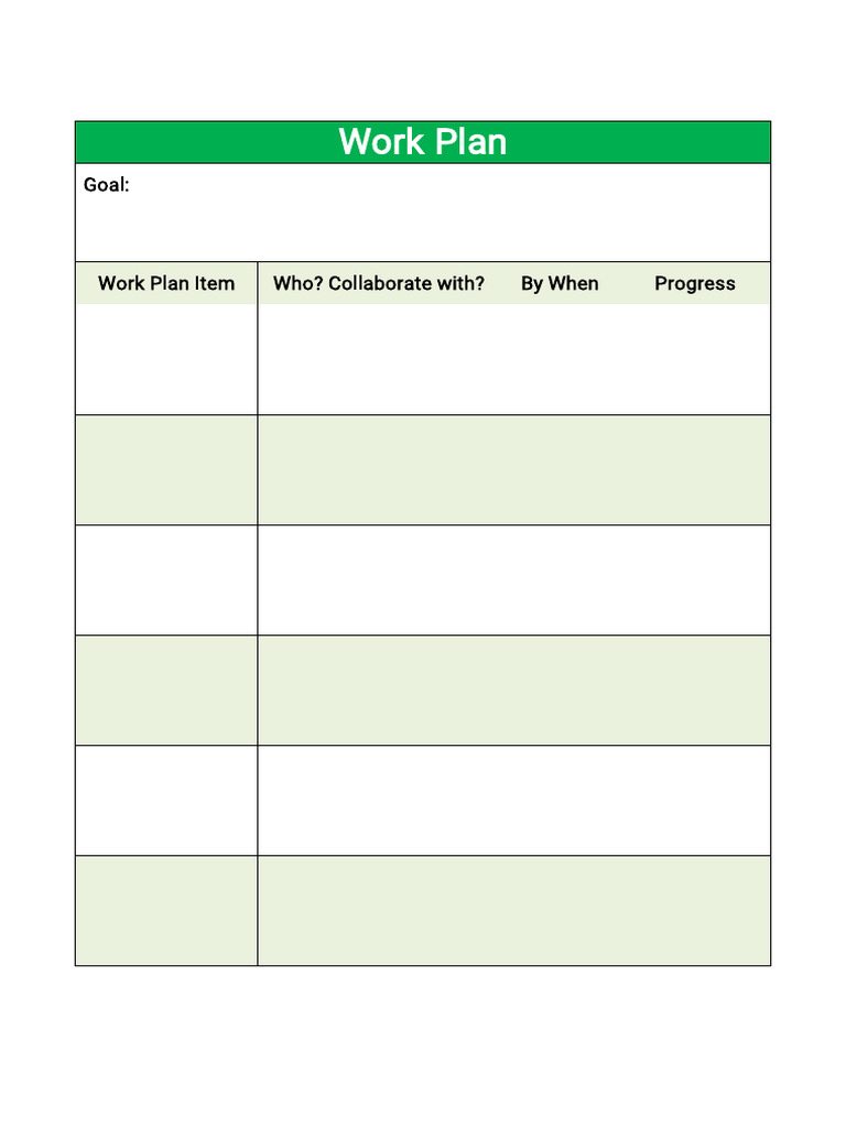 Green Work Plan-WPS Office | PDF