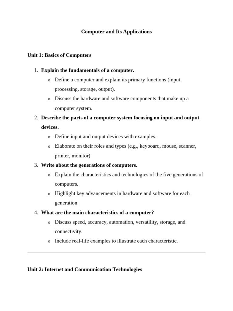 Computer and Its Applications Question Bank 2024 | PDF | Computer Virus | Adobe Photoshop