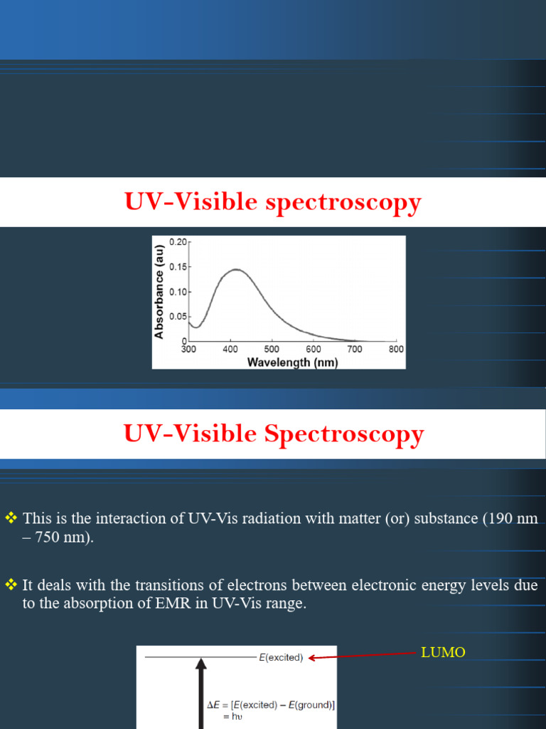 CY101_UV-Visible Spectroscopy Notes | PDF | Ultraviolet–Visible ...