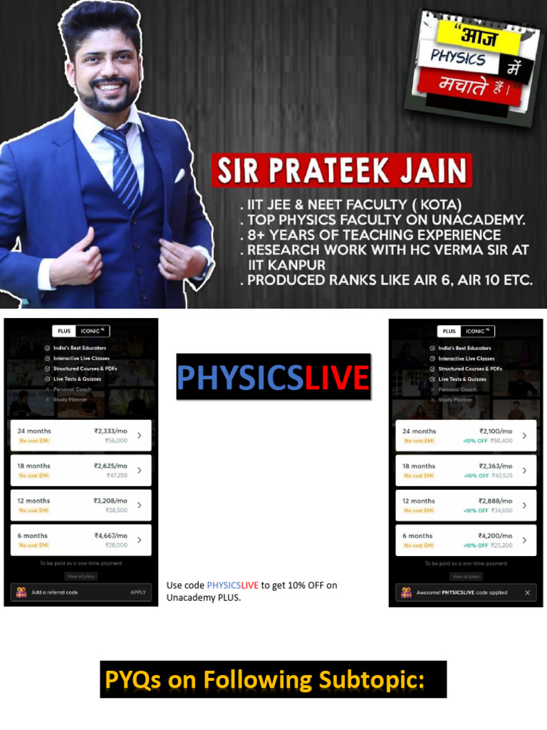 2 Gauss Law - JEE Main PYQs 1679486504787 | PDF