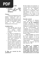 Law On Bank Secrecy (Ra 1405) | PDF | Banks | Deposit Account