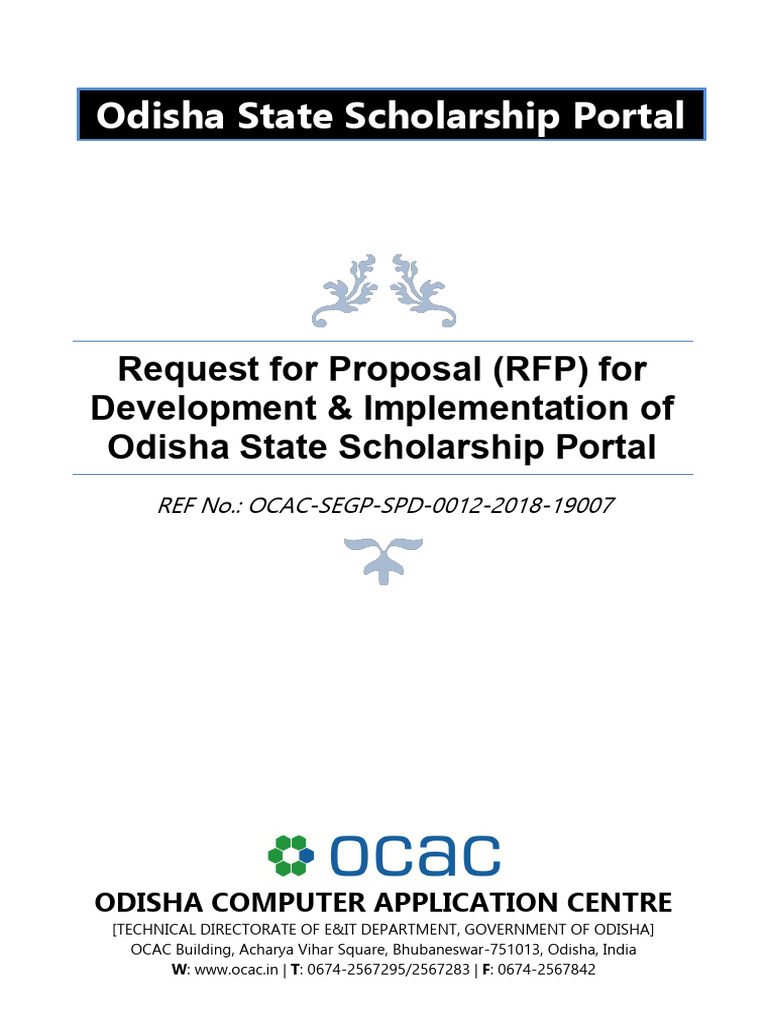 RFP OSSP V2.5 | PDF | Request For Proposal