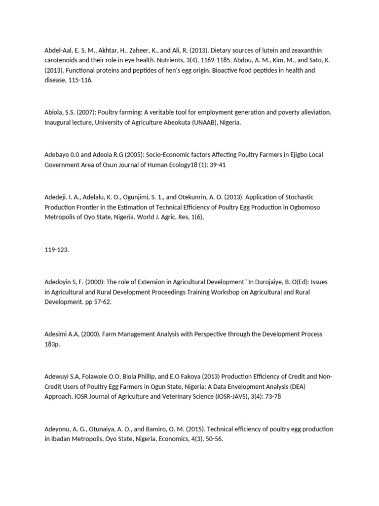 Reference For My Project | PDF | Poultry | Agriculture