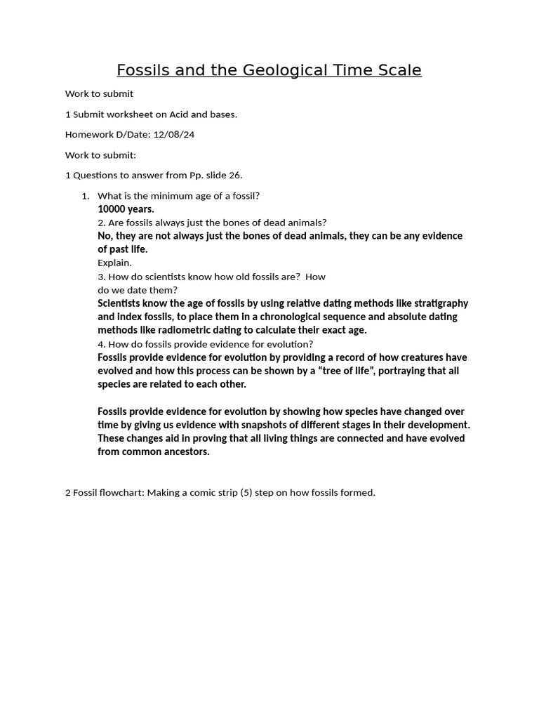 Fossils and the Geological Time Scale | PDF