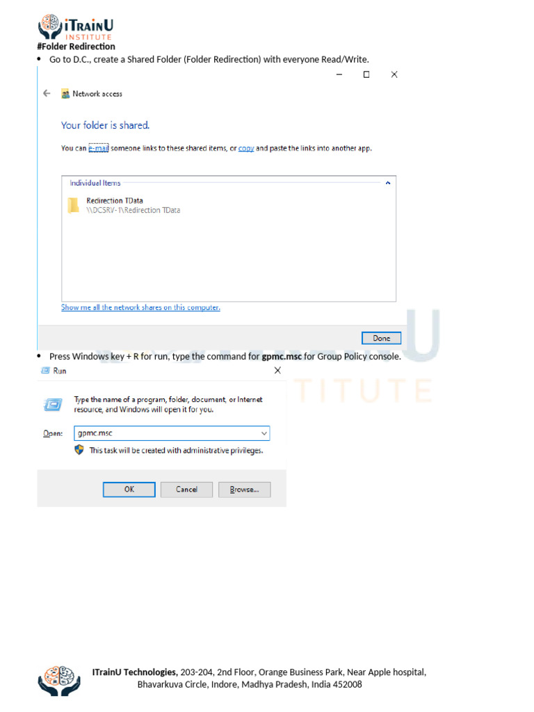 GPMC Folder Redirection | PDF