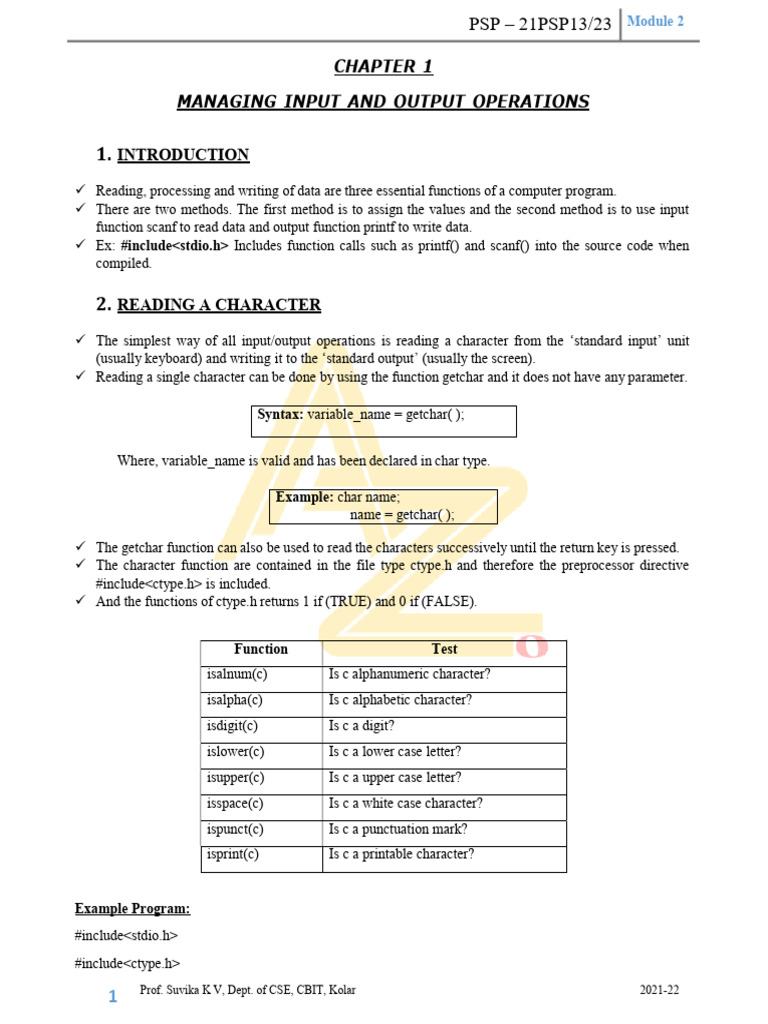 PSP Mod2@Azdocuments - in | PDF | Integer (Computer Science) | Control Flow