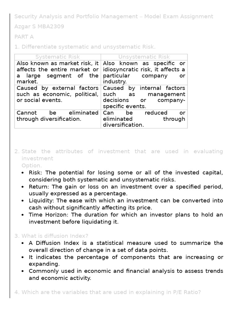 SHRM Model | PDF | Financial Risk | Capital Asset Pricing Model