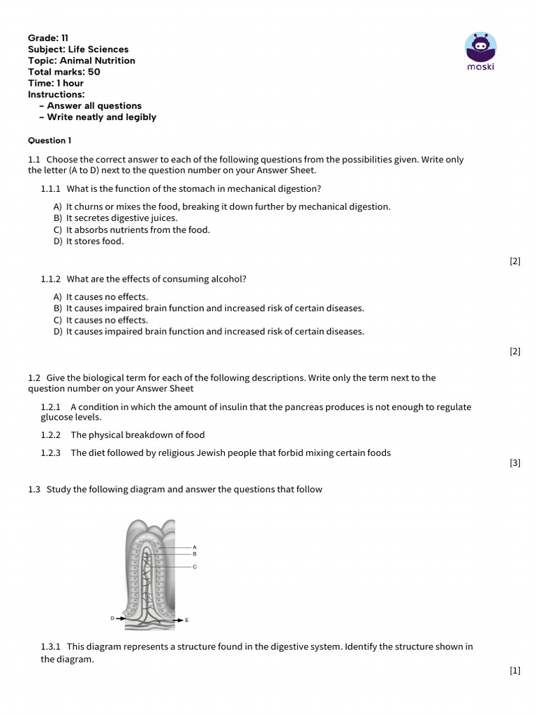 Informal - Test 50 20240520142632 | PDF | Digestion | Small Intestine