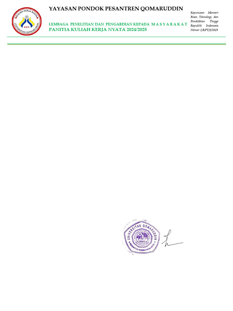 Form Rekomendasi DPL Prodi PBI (Pak Yopi) | PDF