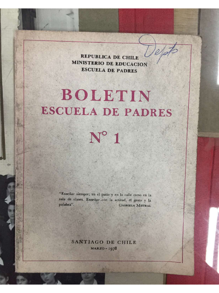 Boletin N 1 Escuela para Padres 1978 | PDF