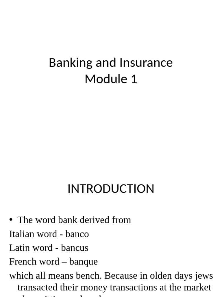 Banking and Insurance 1 | PDF | Banks | Reserve Bank Of India