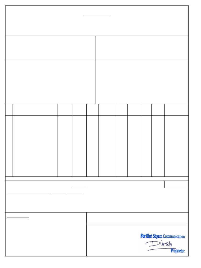 Shri Shyam Communication Invoice 1520 | PDF | Taxes | Trade
