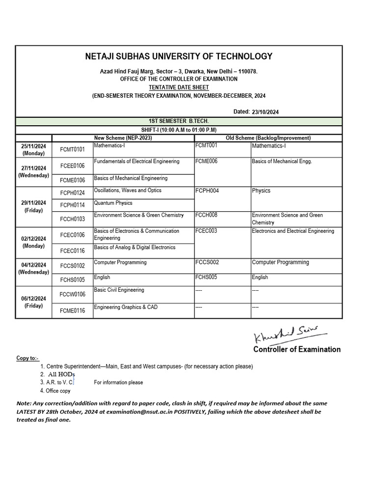 Tentative date sheet | PDF | Machine Learning | Mathematical Analysis