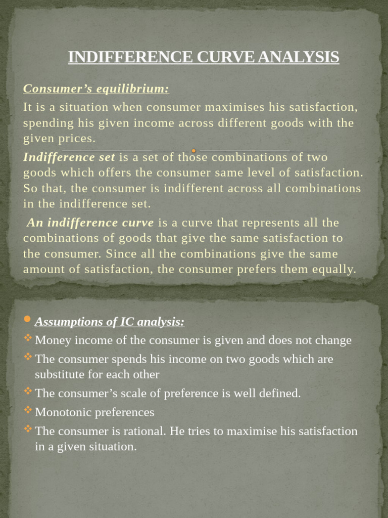 Indifference Curve Analysis | PDF | Economic Theories | Microeconomics