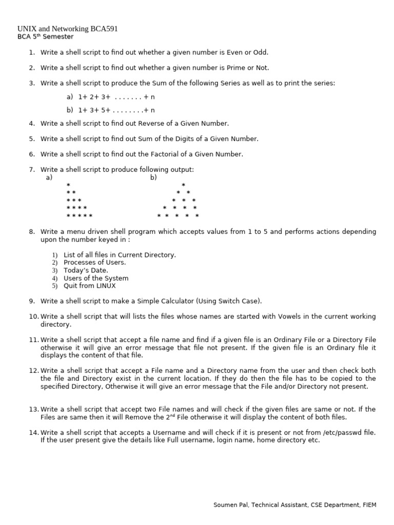 Unix Lab Assignment 5 Pdf User Computing Directory Computing