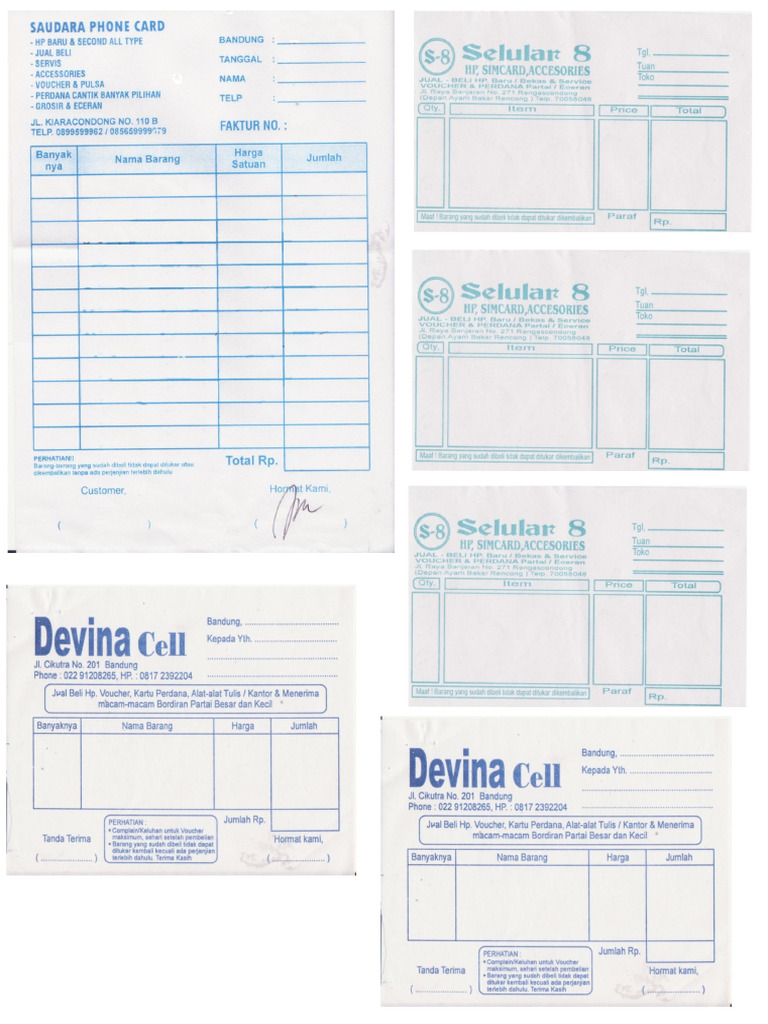 Bon Pulsa Dan Makan | PDF