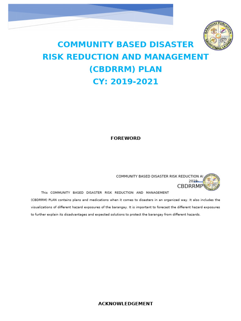 CBDRRM Plan 2017-2021 Dulao | PDF | Family Planning | Employment