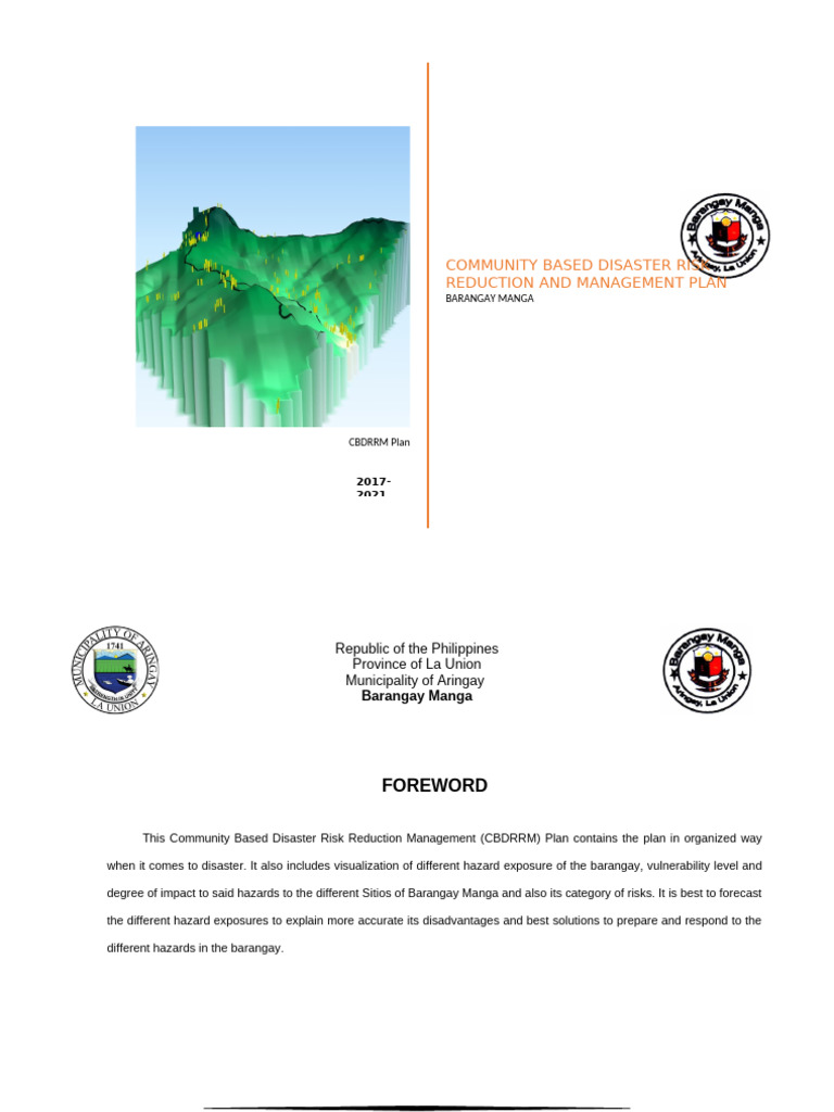 CBDRRM PLAN 2017-2021 MANGA | PDF | Fiscal Year | Risk