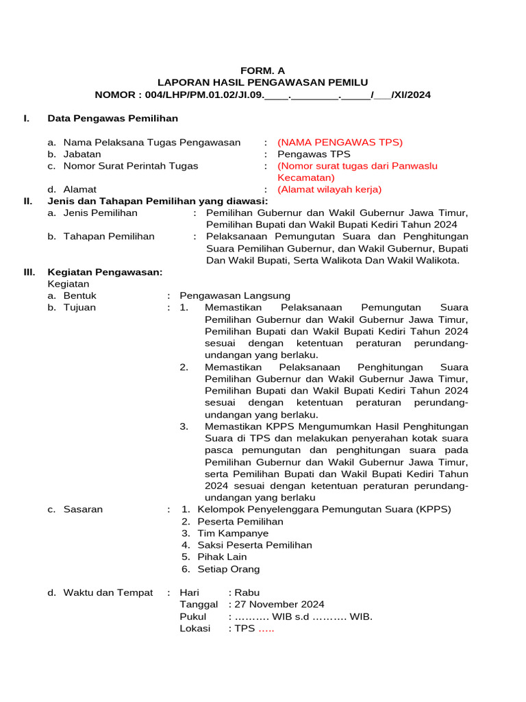 V3 Draft Form A PTPS Final Tungsura | PDF