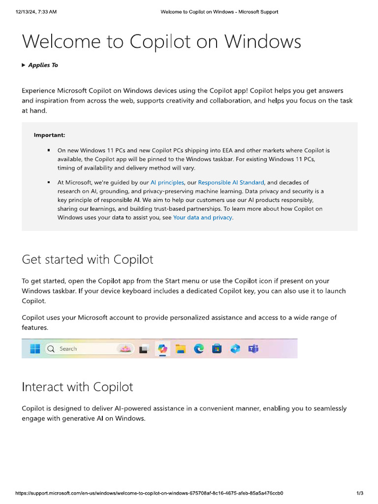 Welcome to Copilot on Windows | PDF