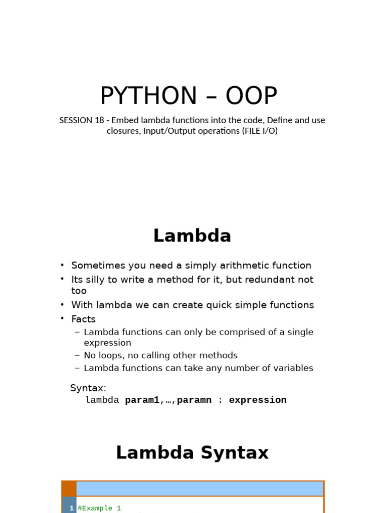 Pcap Session 18 | PDF | Computer File | Anonymous Function