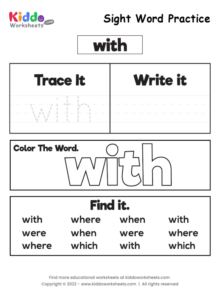 Sight Word Practice With Worksheet | PDF