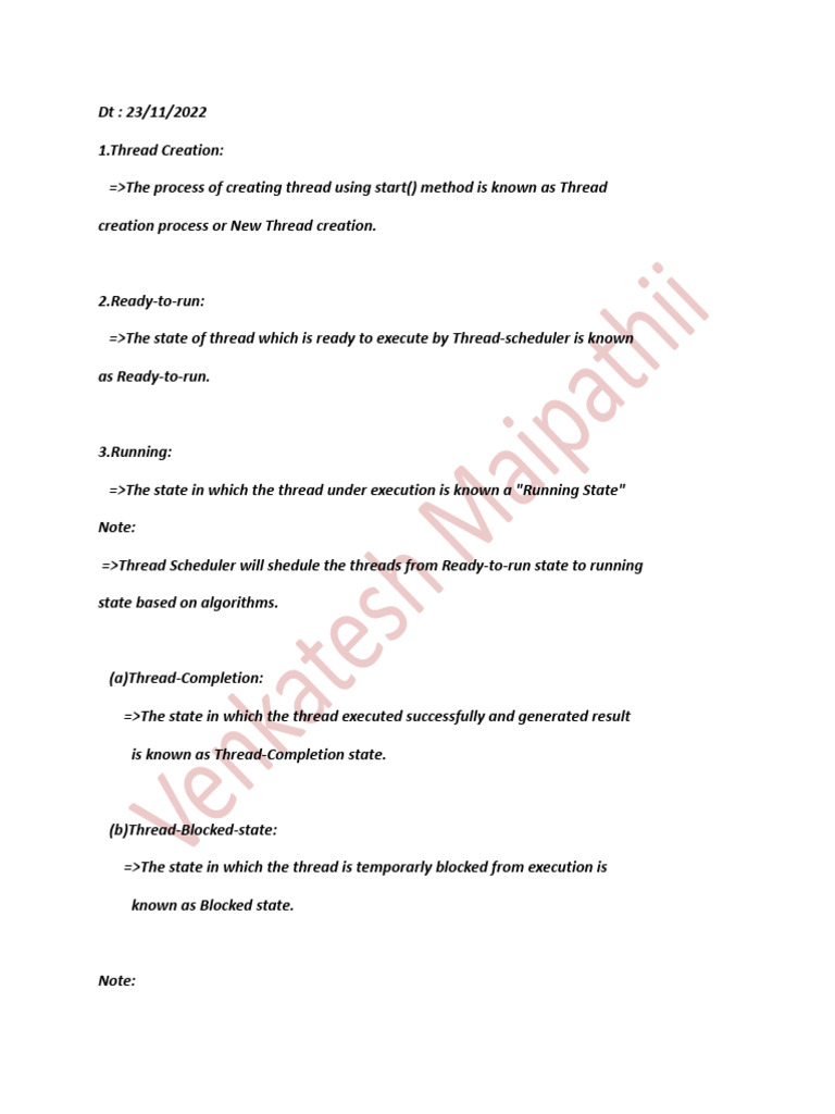 Class Running Notes 23rd Nov | PDF | Computer Science | Object Oriented ...