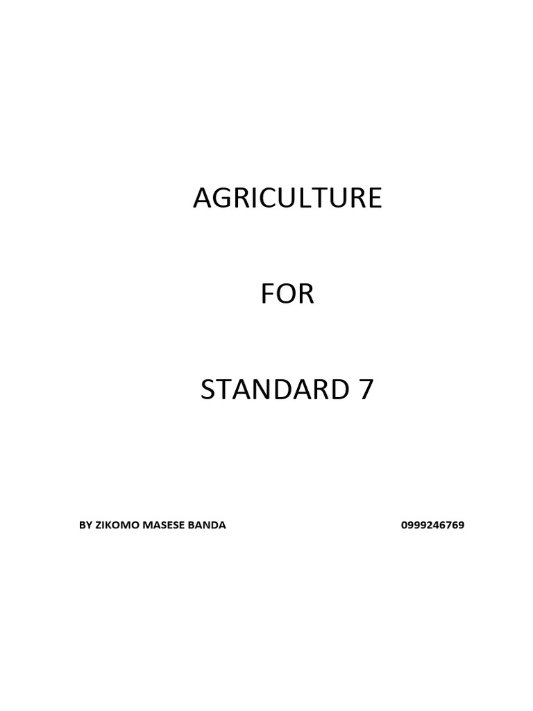 Agriculture Notes for Standard 7 | PDF | Water Cycle | Soil