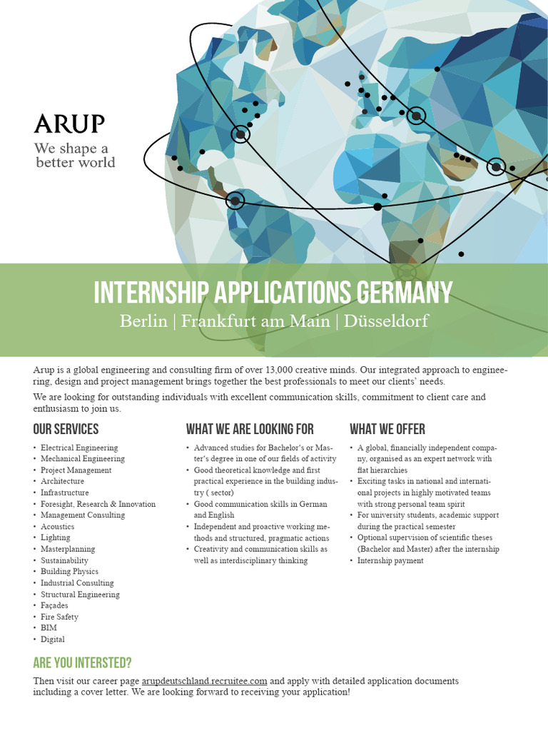 Arup internship_all departments_2019 | PDF