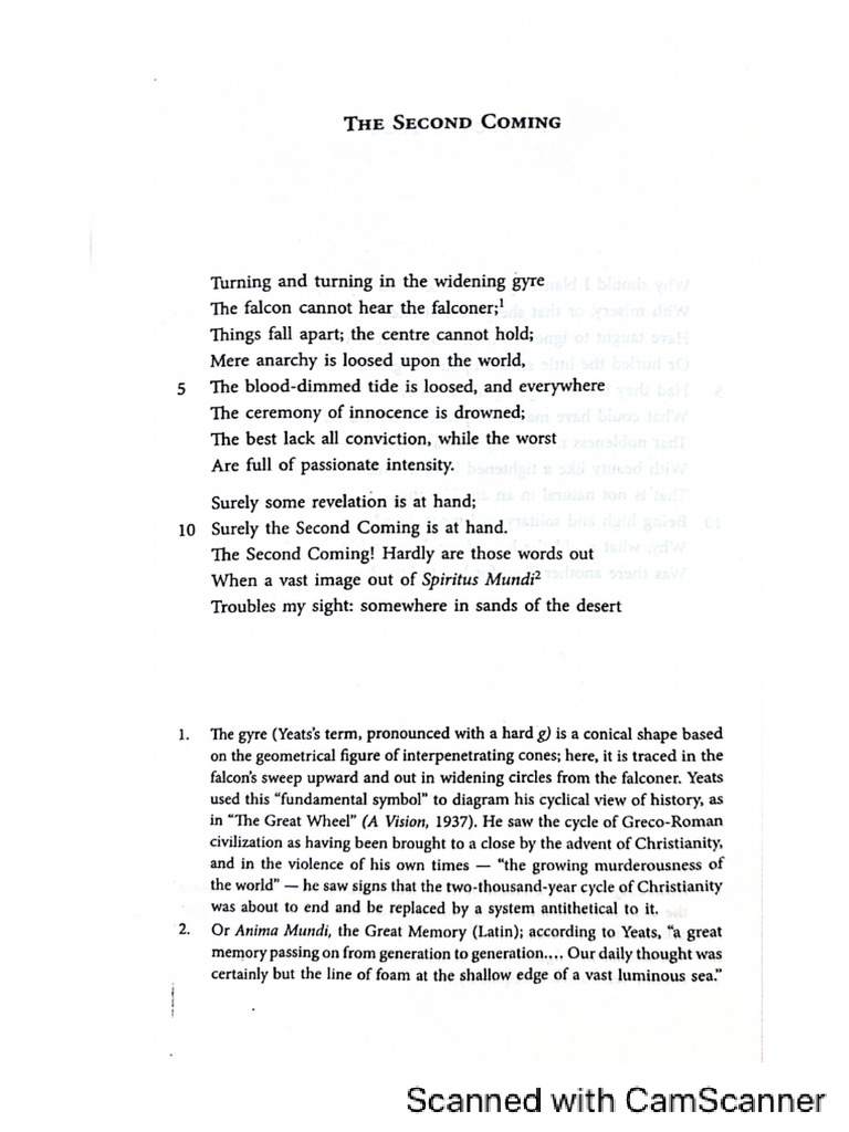 The Second Coming by W. B. Yeats | PDF