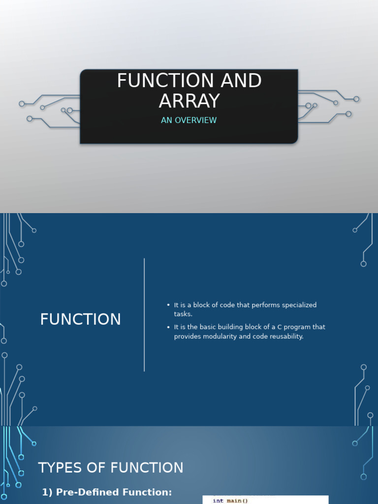 Function and Array | PDF