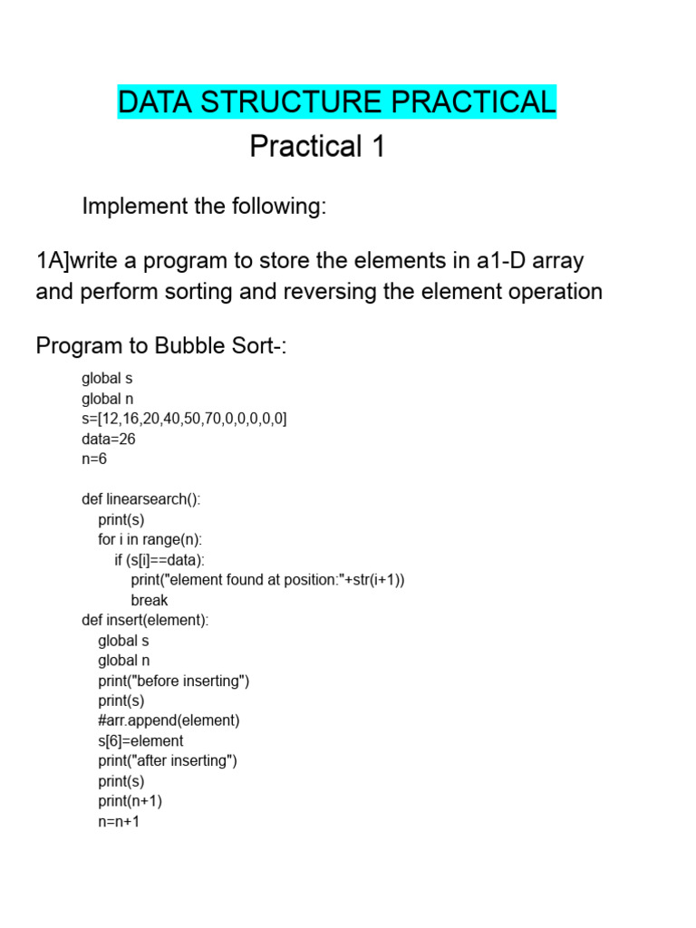 Data Structure All Practical | PDF | Queue (Abstract Data Type ...
