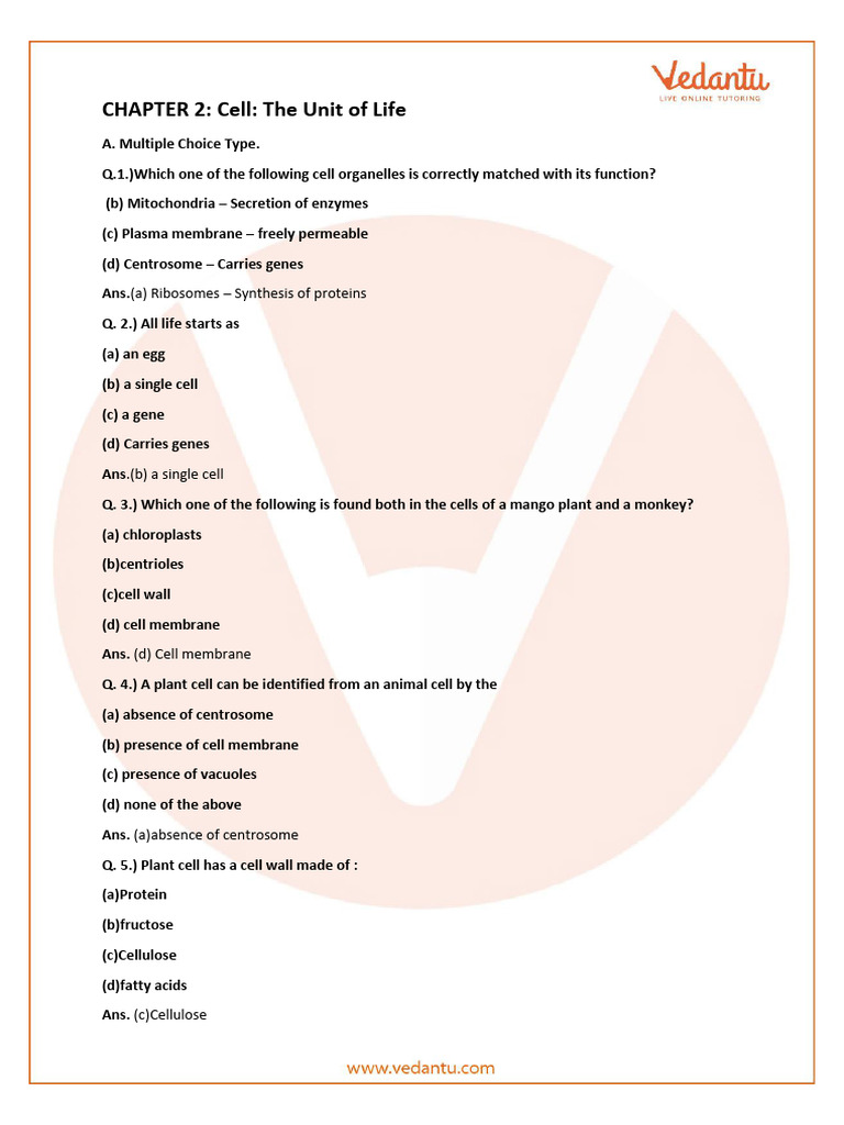Selina Concise Biology Class 9 ICSE Solutions For Chapter 2 - Cell ...