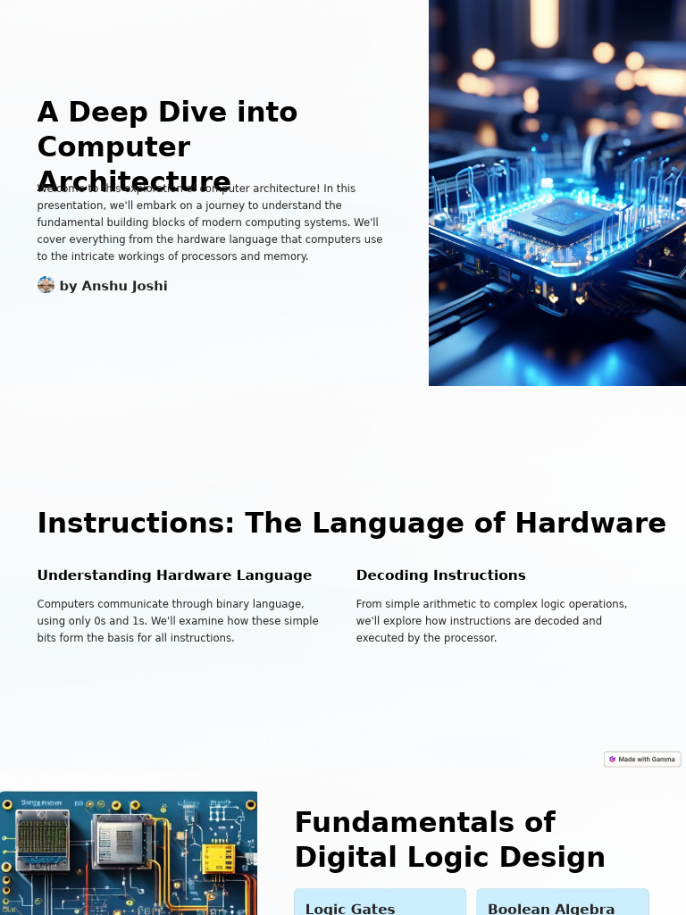 A Deep Dive Into Computer Architecture | PDF | Computer Data Storage | Central Processing Unit