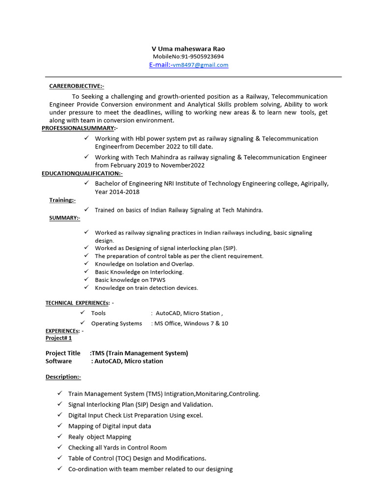 uma mahesh resume | PDF | Computing | Computer Science