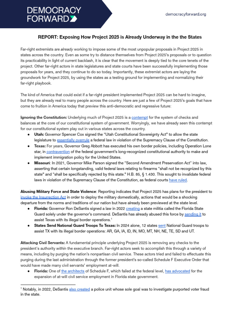 Project 2025: Far-Right State Actions Unveiled | PDF | Abortion In The ...
