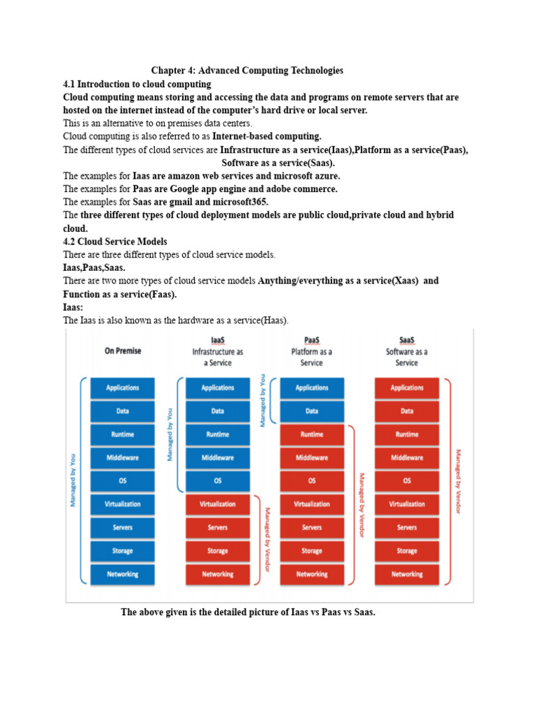 Chapter 4 - Advanced Computing Technologies (4.1 To 4.3) | PDF | Cloud Computing | Computer Security